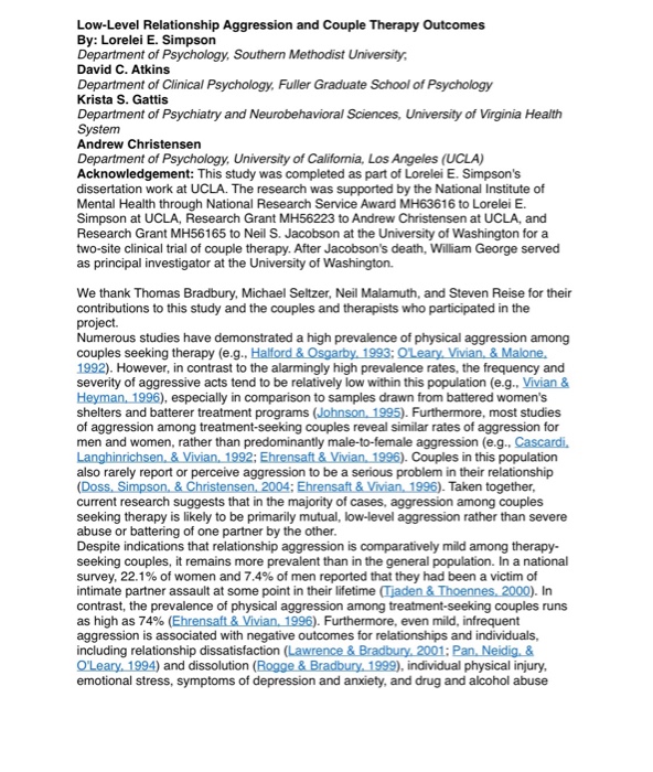 Solved Read the article and tell me the abstract, intro, | Chegg.com