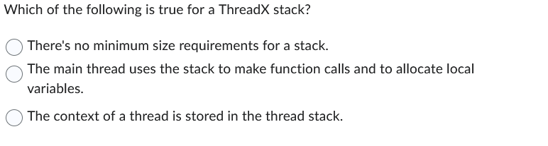 Solved Which of the following is true for a ThreadX | Chegg.com