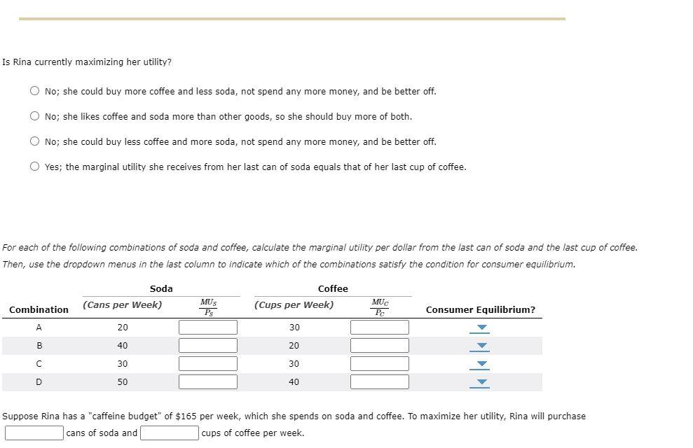 Solved Homework: Consumer Choice: Maximizing Utility and | Chegg.com