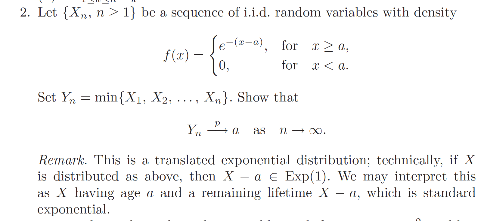 Solved 11 2. Let {Xn, n > 1} be a sequence of i.i.d. random | Chegg.com