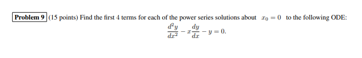 Solved Problem 9 (15 points) Find the first 4 terms for each | Chegg.com
