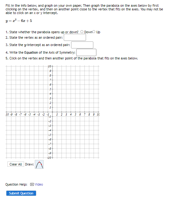 Fill in the info below, and graph on your own paper. | Chegg.com
