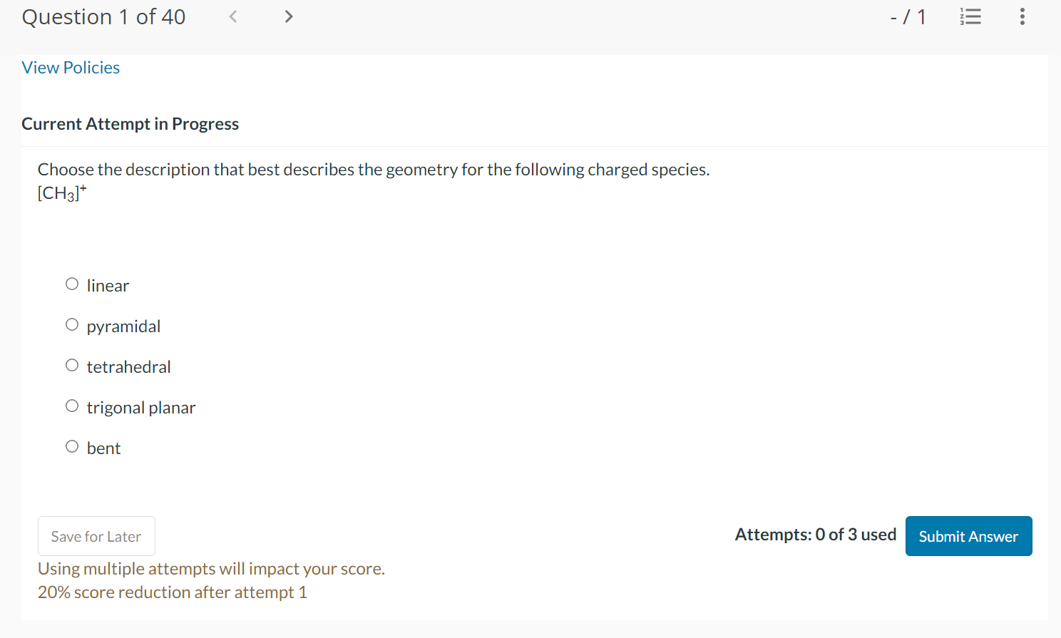 Solved View PoliciesCurrent Attempt in ProgressChoose the | Chegg.com
