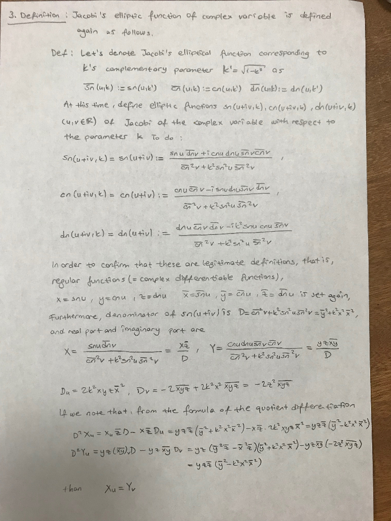 For Jacobi's elliptic function snz {please use just | Chegg.com