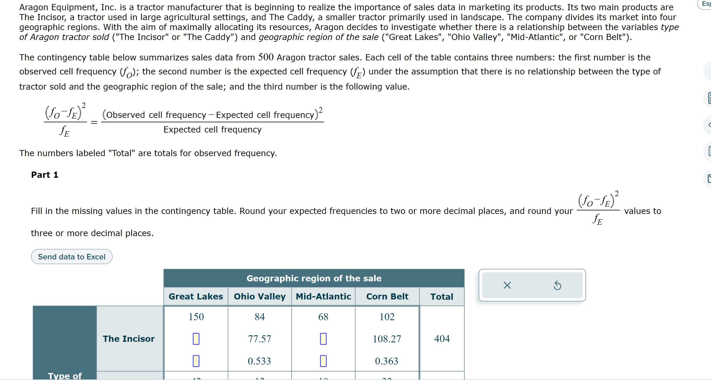 Solved Fill in the missing values in the contingency table. | Chegg.com