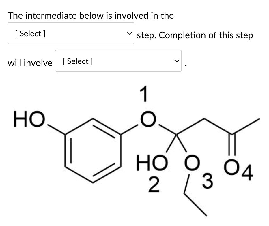 Solved The intermediate below is involved in the step. | Chegg.com