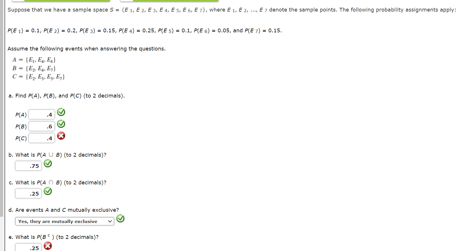 Solved Suppose that we have a sample space | Chegg.com