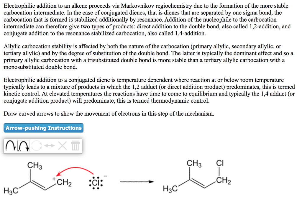 Solved Electrophilic addition to an alkene proceeds via | Chegg.com