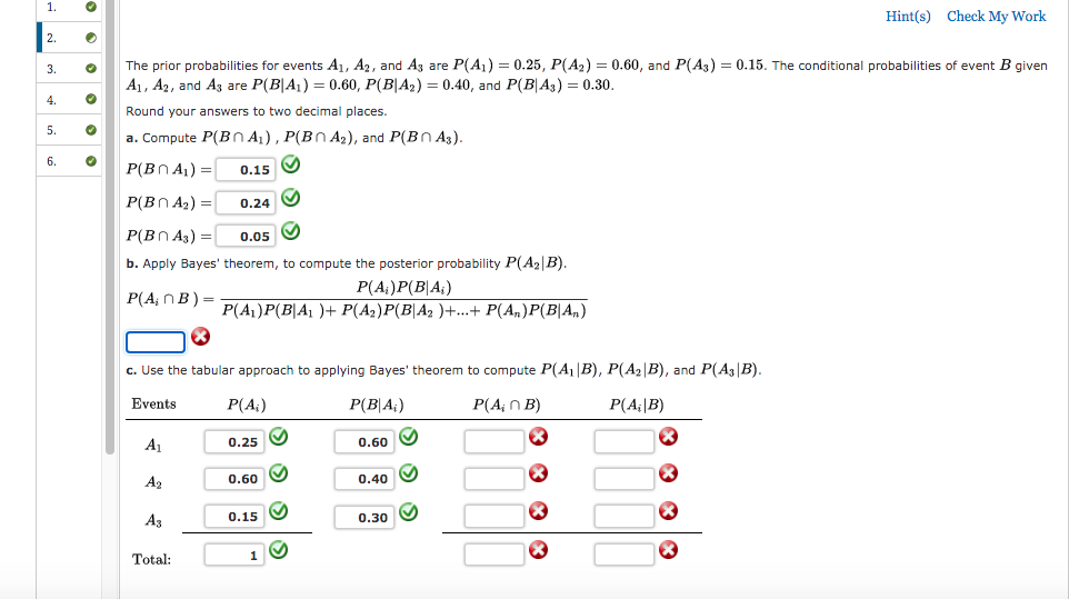 Solved The prior probabilities for events A1, A2, and A3 are | Chegg.com