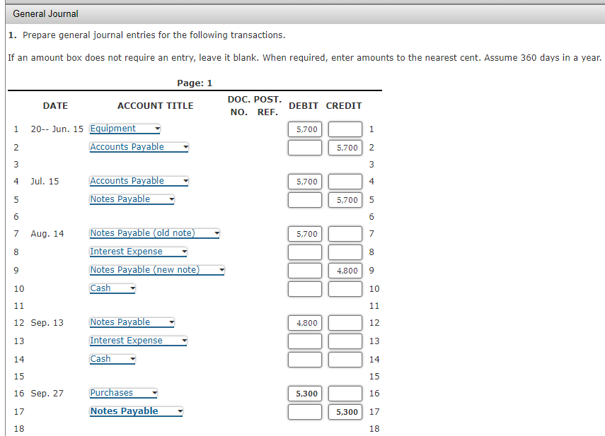 Solved Journal Entries (Note Issued, Renewed, and Paid) 1. | Chegg.com