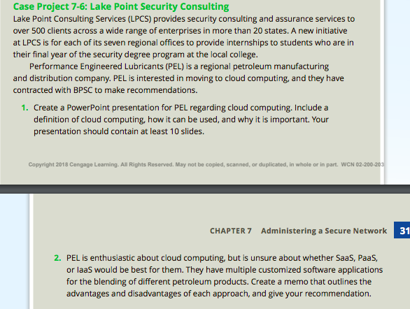 Solved Case Projects Case Project 7-1: Software Defined | Chegg.com