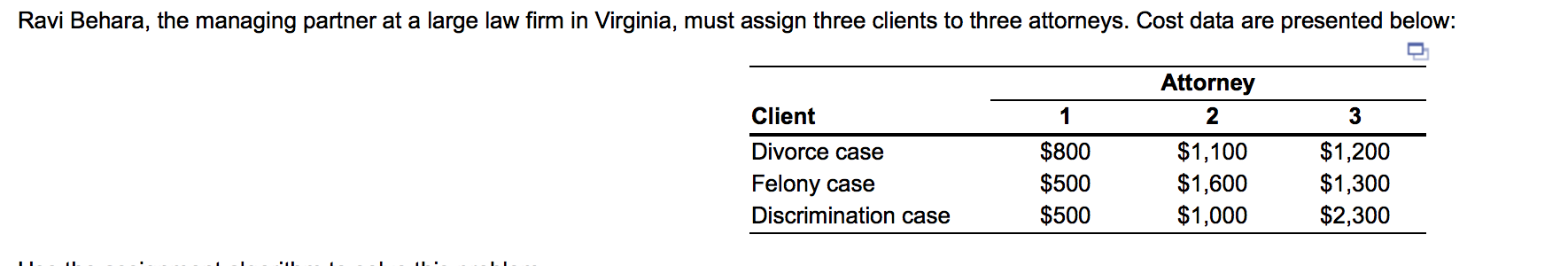 Solved Ravi Behara, the managing partner at a large law firm | Chegg.com