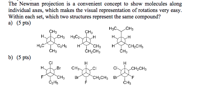 Solved The Newman projection is a convenient concept to show | Chegg.com