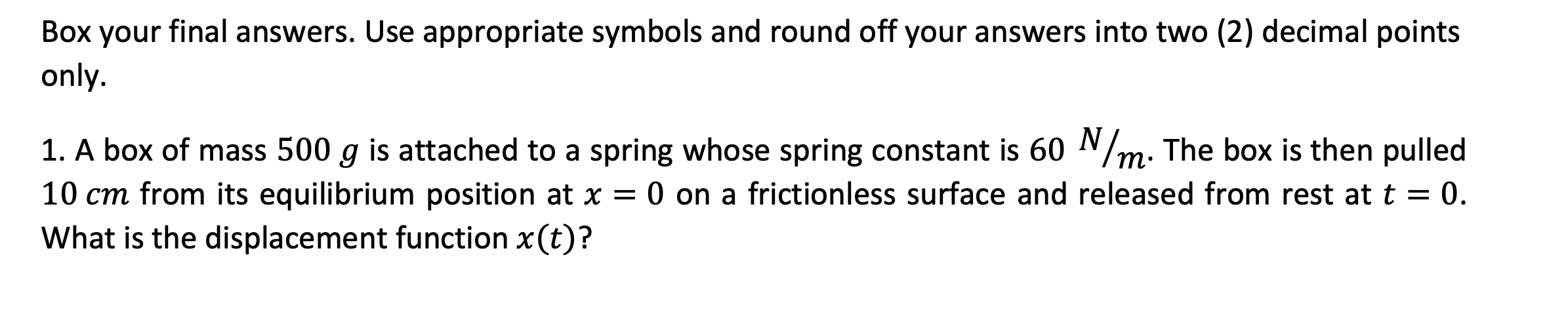 Solved Box your final answers. Use appropriate symbols and | Chegg.com