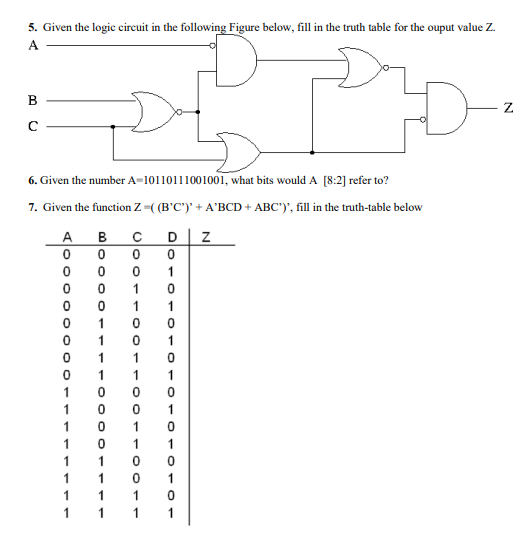 Solved 5. Given the logic circuit in the following Figure | Chegg.com