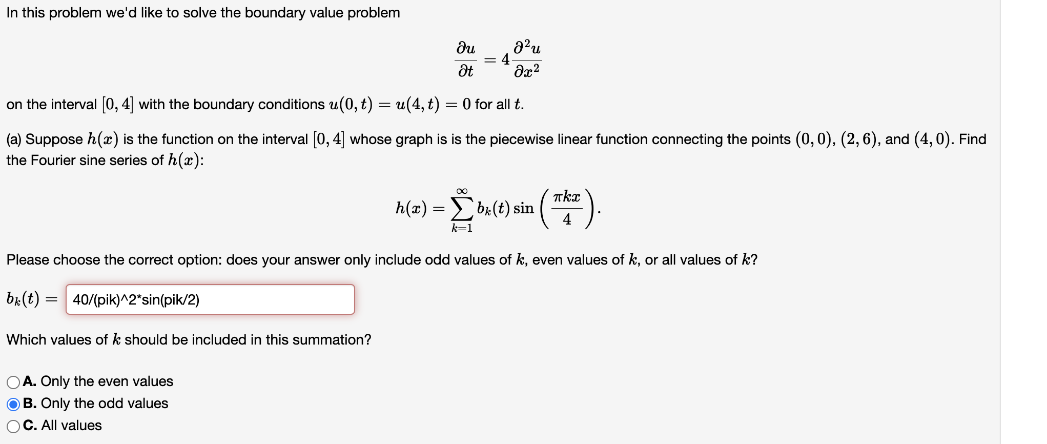 Solved In this problem we'd like to solve the boundary value | Chegg.com
