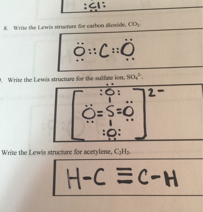 Solved :CI: 8. Write the Lewis structure for carbon dioxide, | Chegg.com Solved :CI: 8. Write the Lewis structure for carbon dioxide, | Chegg.com