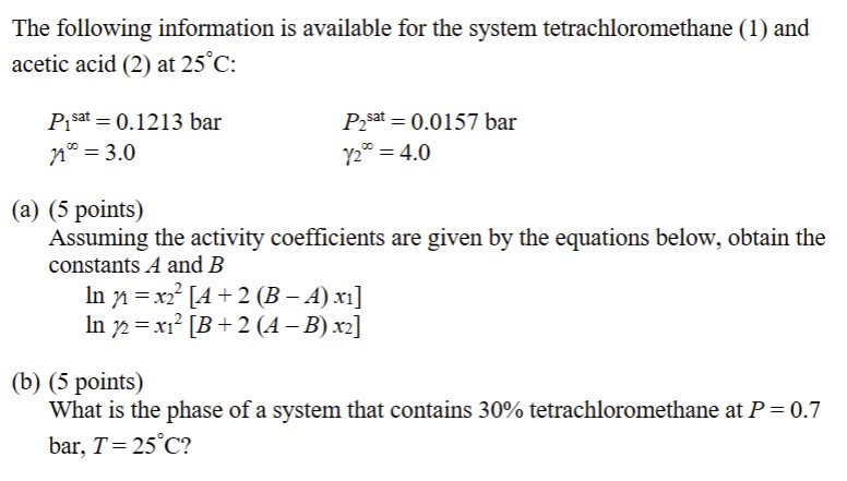 Solved (c)Calculate the fugacity and the fugacity | Chegg.com Solved (c)Calculate the fugacity and the fugacity | Chegg.com