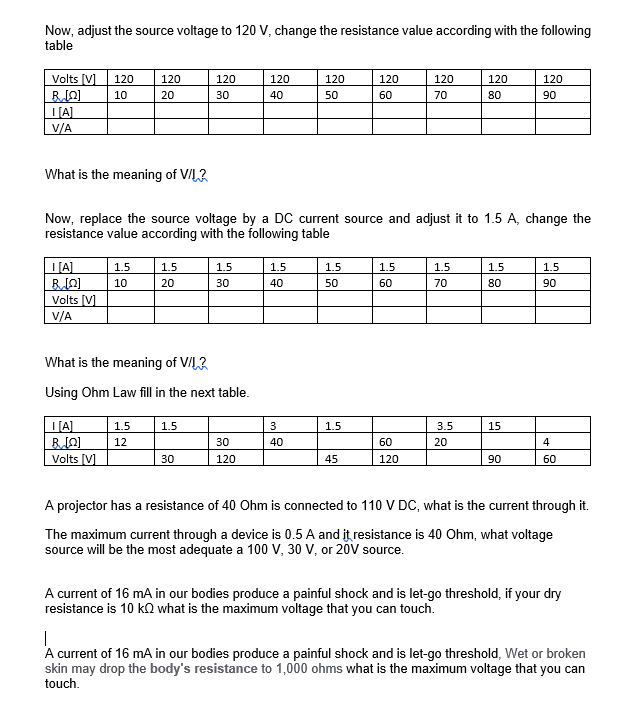Solved RΩ Resistor Vol-meter Am-meter Explain why the | Chegg.com