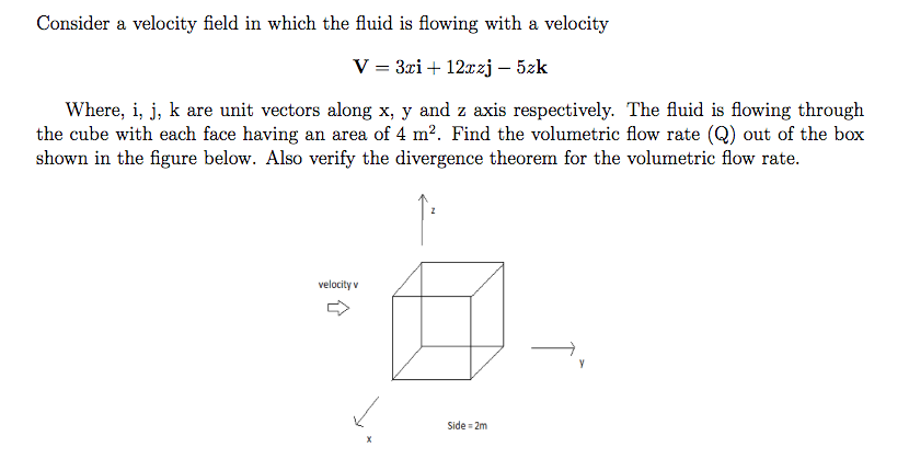 Solved Consider a velocity field in which the fluid is | Chegg.com