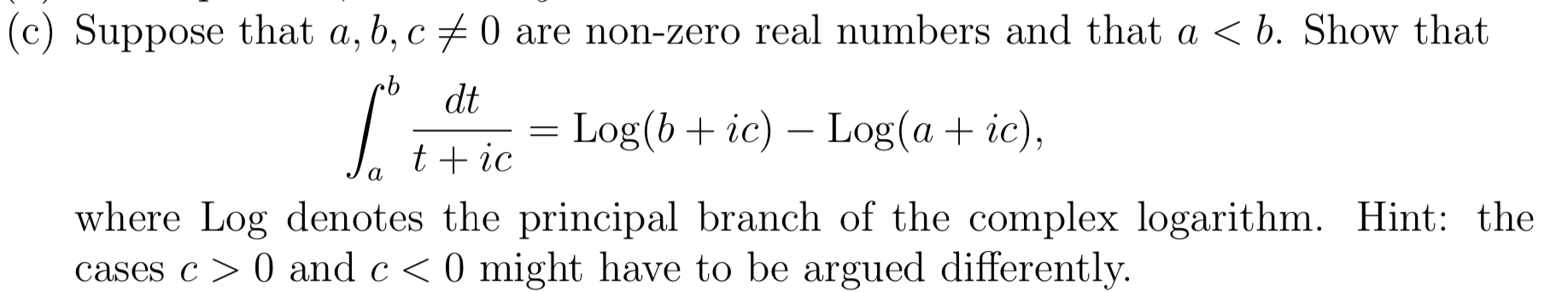 Solved (c) Suppose that a, b, c # 0 are non-zero real | Chegg.com