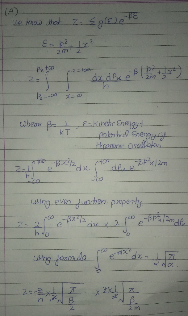 Solved Statistical_Mechanics This is the answer about(a) I | Chegg.com