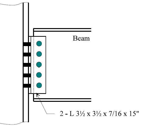 Solved A double clip angle of A36 ﻿steel is used as a simple | Chegg.com