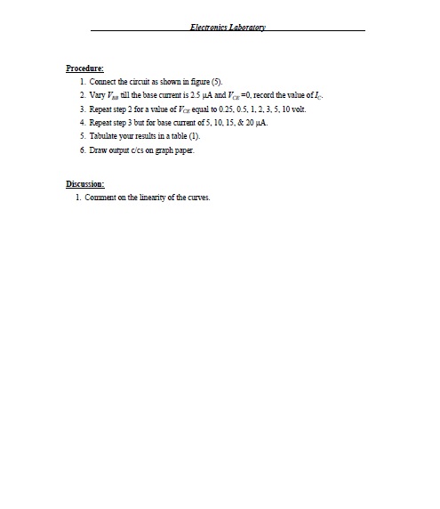 Solved Electronics Laborator Experiment No. 6 Output | Chegg.com