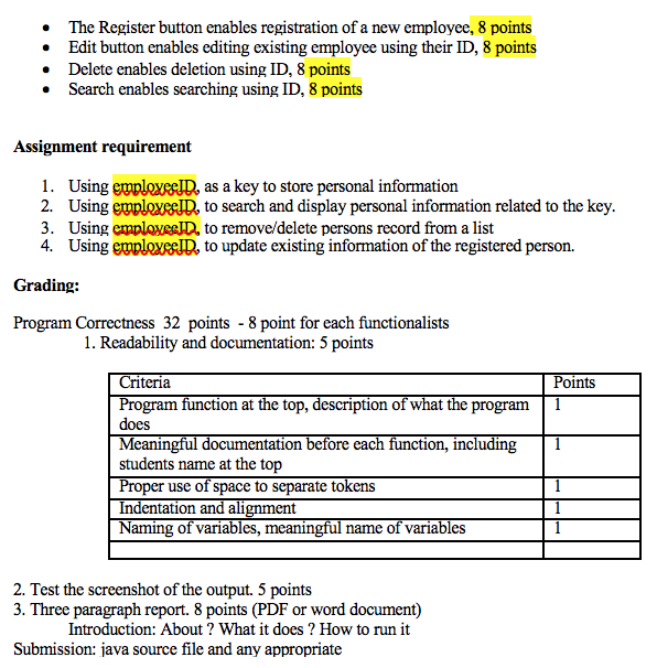 person employee java
