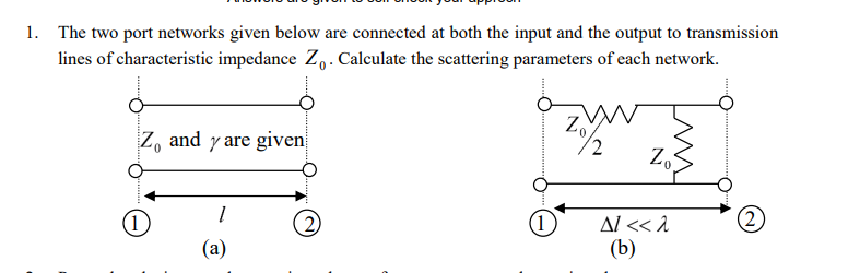 Solved I need hand written answers please The two port | Chegg.com