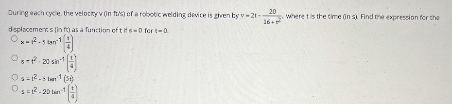 Solved During each cycle, the velocity v (in fts ) ﻿of a | Chegg.com