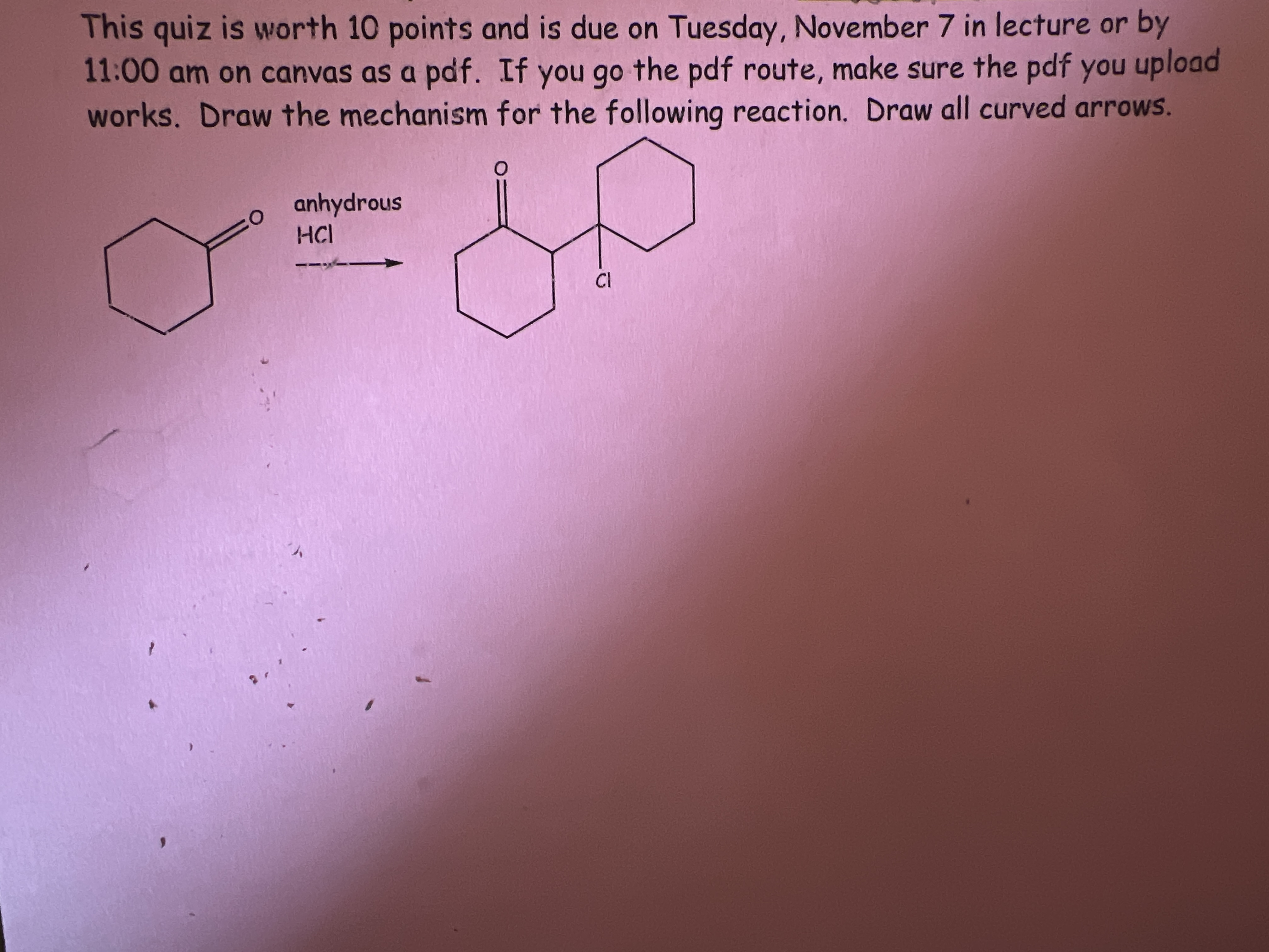 Solved Draw the mechanism for the following reaction. Draw | Chegg.com