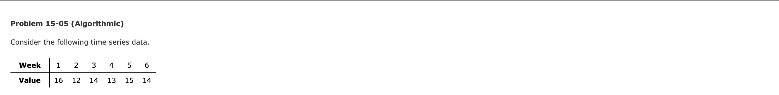 Solved Problem 15-05 (Algorithmic) Consider the following | Chegg.com