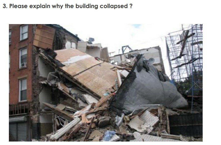 Solved 3. Please explain why the building collapsed ? | Chegg.com