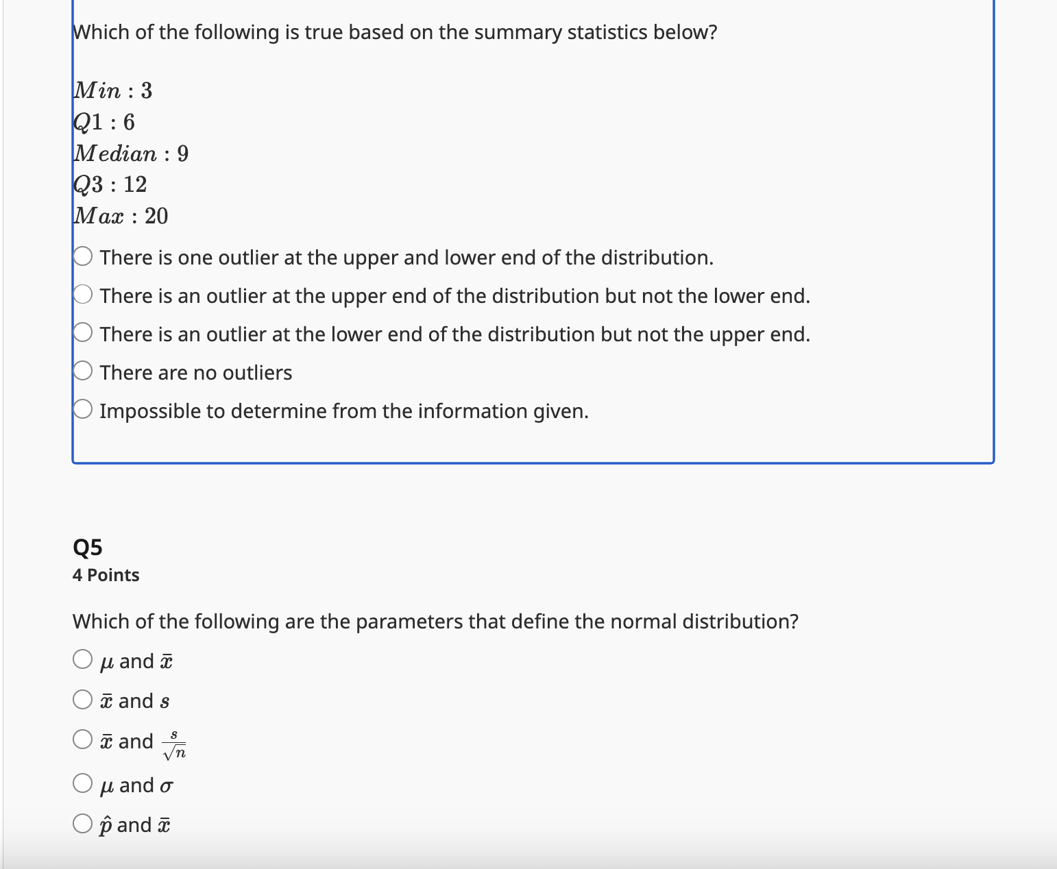 Solved Which of the following is true based on the summary | Chegg.com