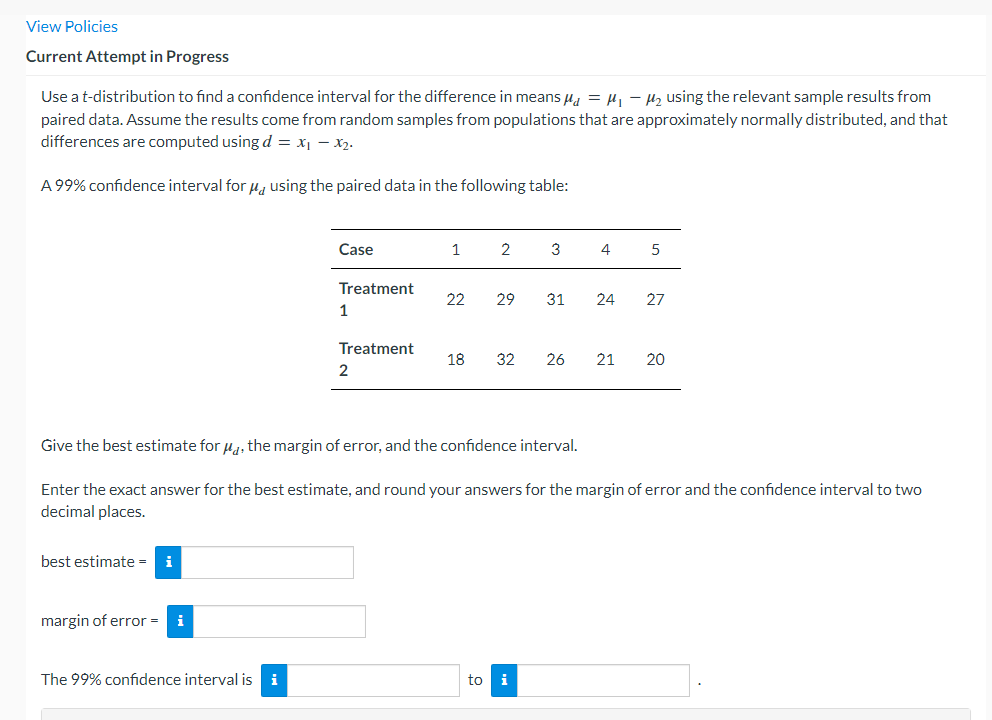 Solved View Policies Current Attempt in Progress Use a | Chegg.com