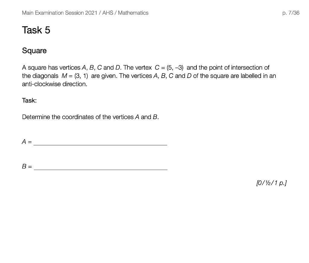 Solved Main Examination Session 2021 / AHS / Mathematics p. | Chegg.com