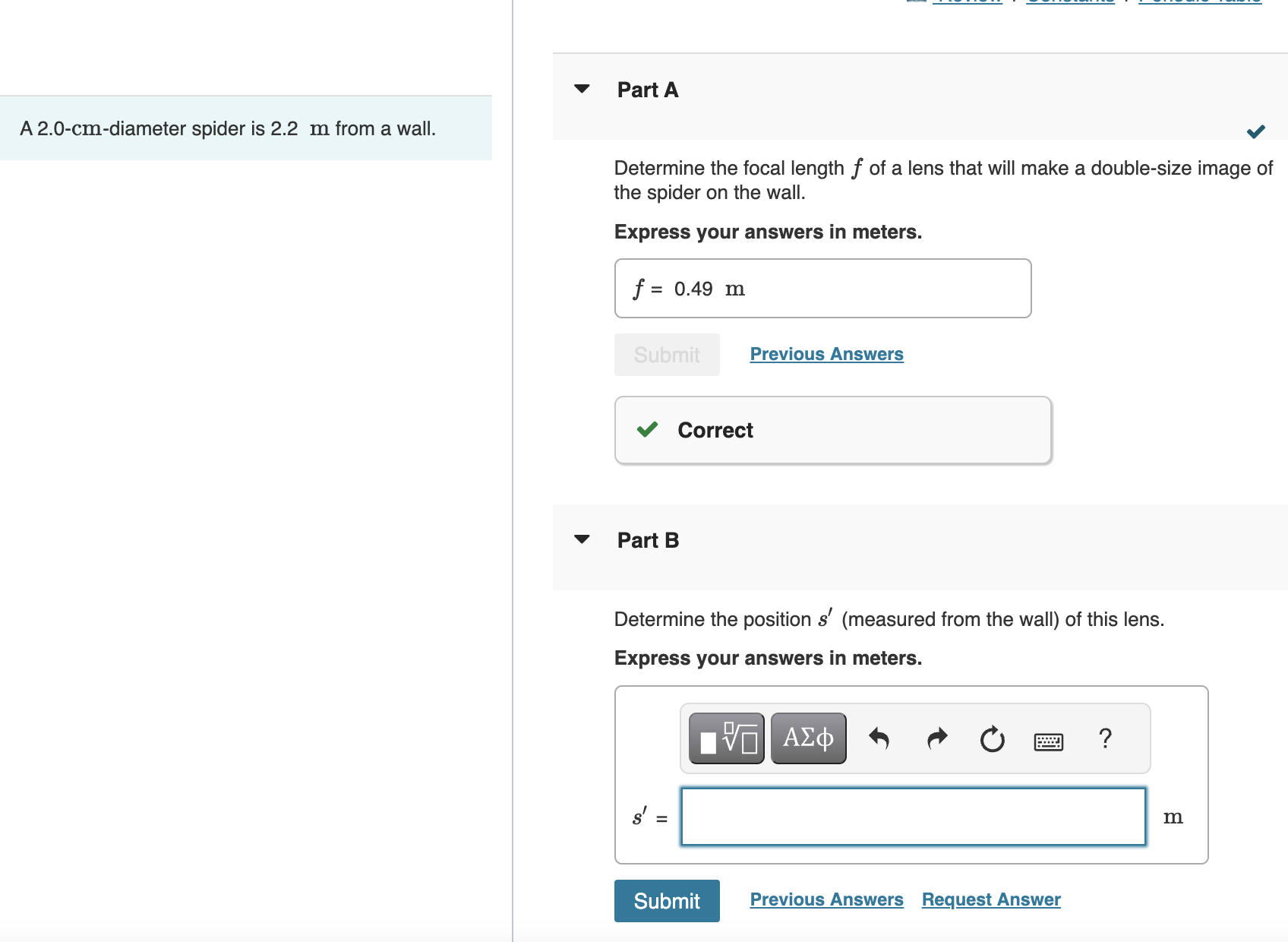 Solved Determine the focal length f ﻿of a lens that will | Chegg.com