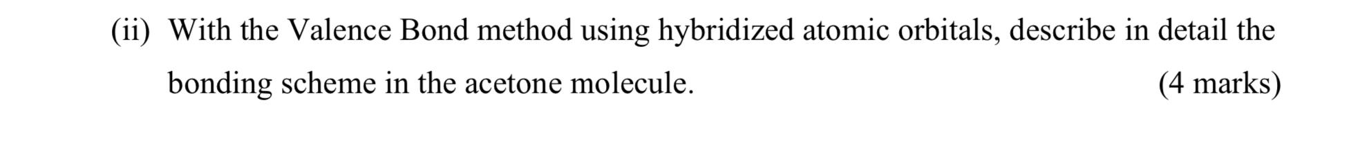 Solved (ii) With the Valence Bond method using hybridized | Chegg.com