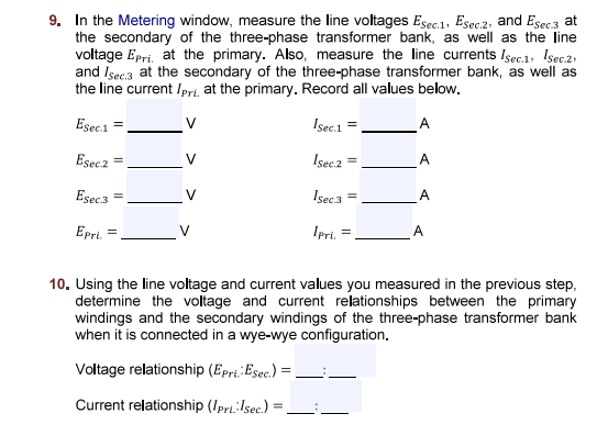 Solved Three-Phase Transformer Bank module R 14 11 L1 2 5 + | Chegg.com