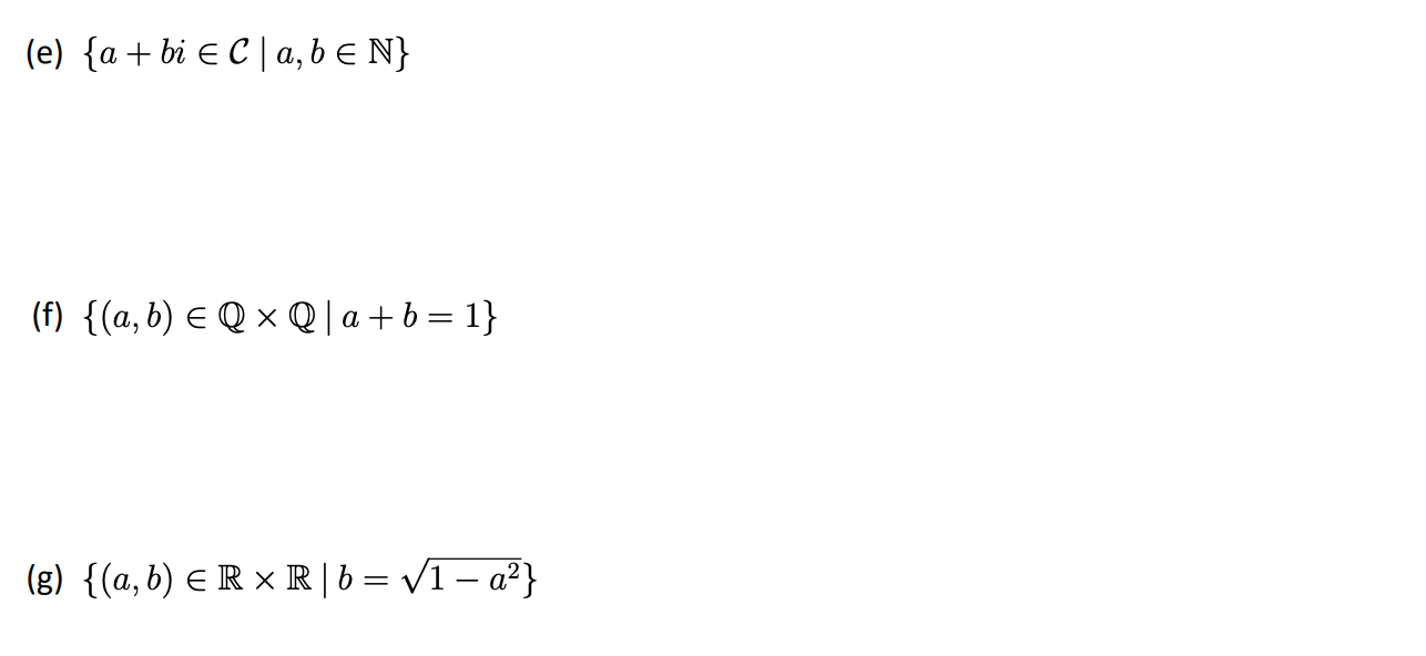 Solved Determine, with justification, whether each of the | Chegg.com