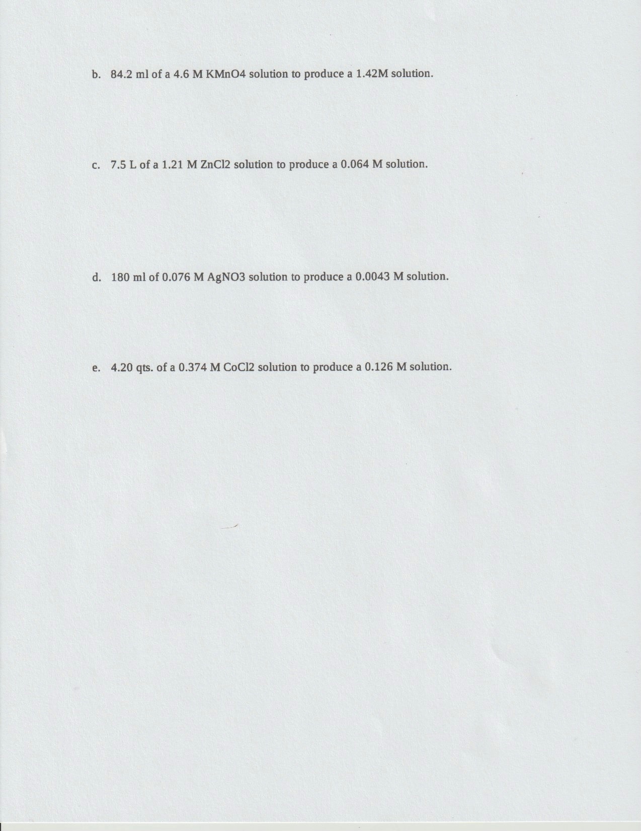 Solved Name Period Date DILUTION WORKSHEET Direction: Solve | Chegg.com