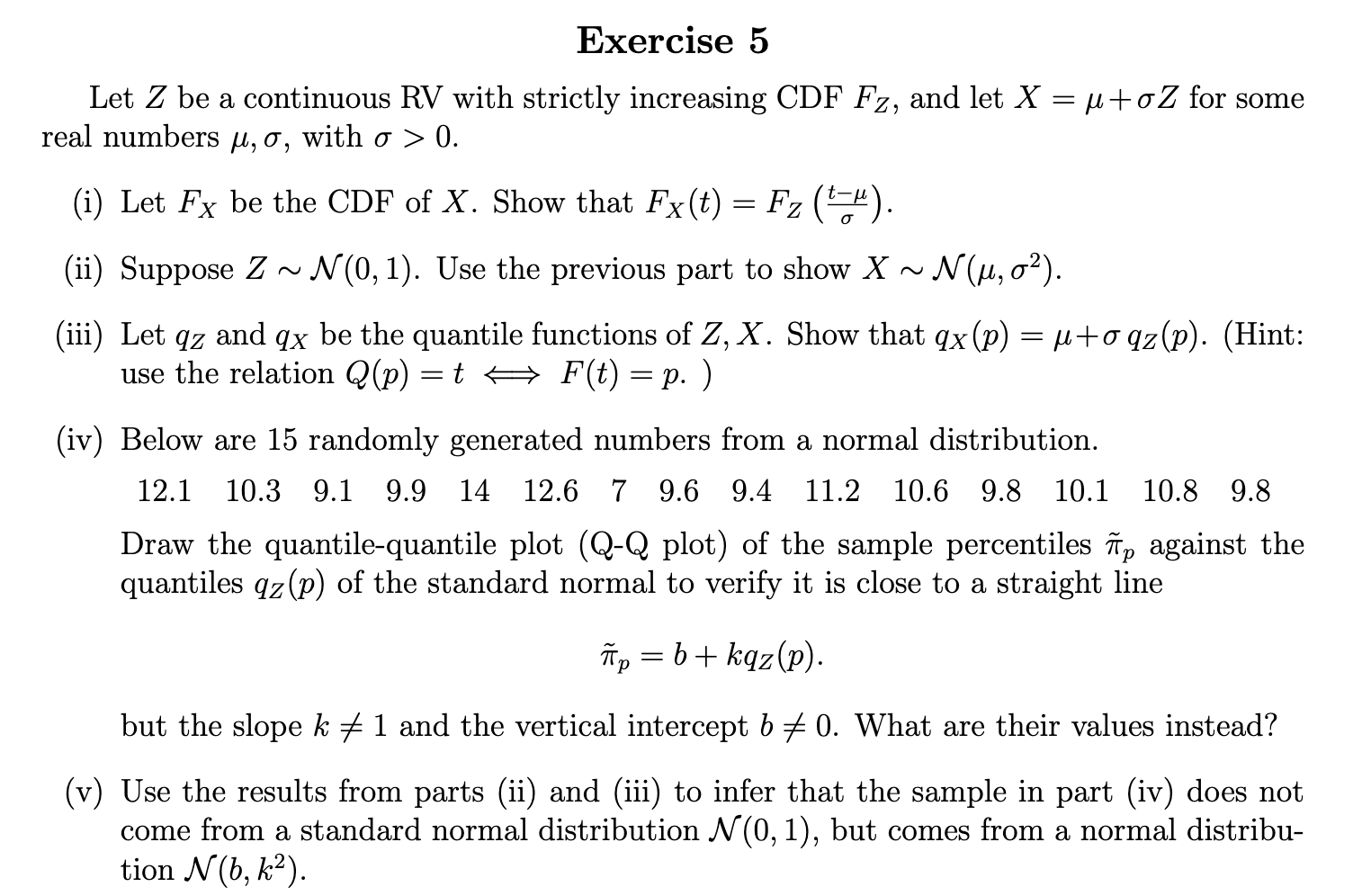 Solved Let Z be a continuous RV with strictly increasing CDF | Chegg.com