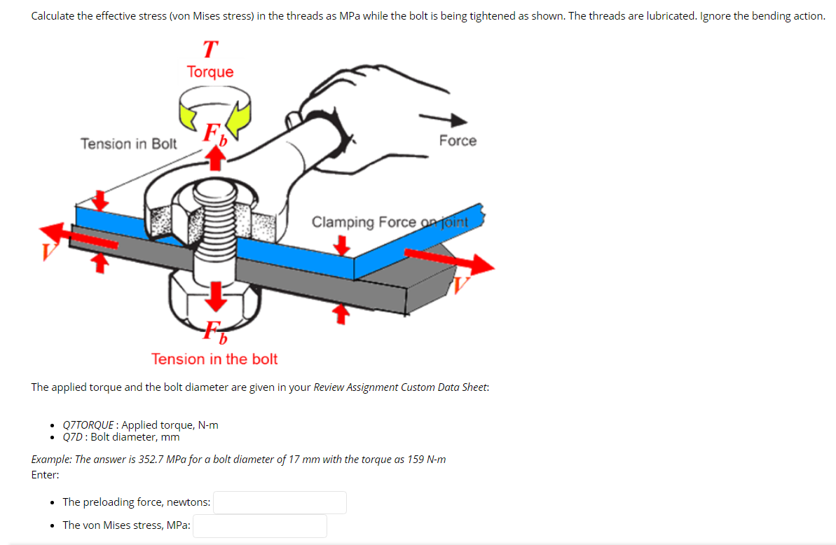 Solved Calculate the effective stress (von Mises stress) in | Chegg.com