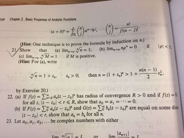 Solved 104 Chapter 2 Basic Properties of Analytic Functions | Chegg.com