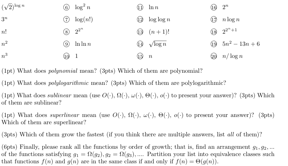 Solved My question is on figuring out which ones are | Chegg.com