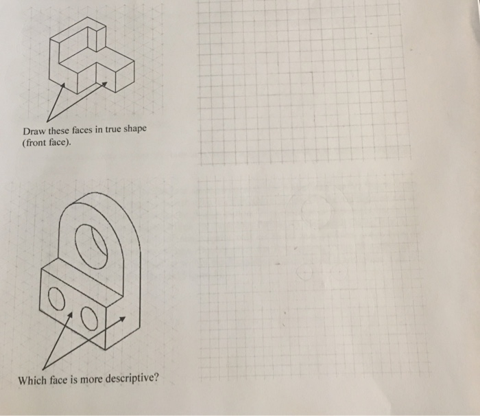 Solved Using the square grid l, create Oblique Sketches of | Chegg.com