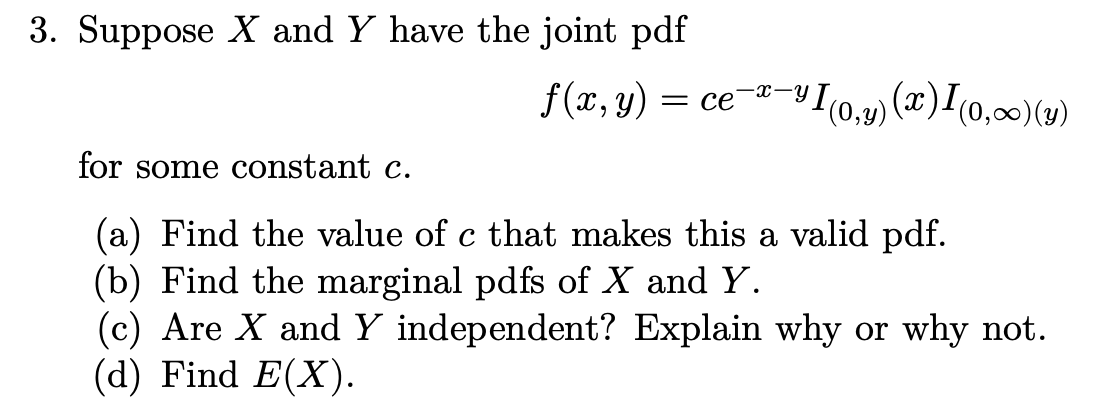Solved Suppose x ﻿and Y ﻿have the joint | Chegg.com