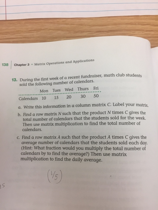 Solved 138 Chapter 3 Matrix Operations and Applications 13. | Chegg.com