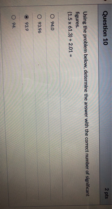 Solved Question 10 2 pts Using the problem below, determine | Chegg.com